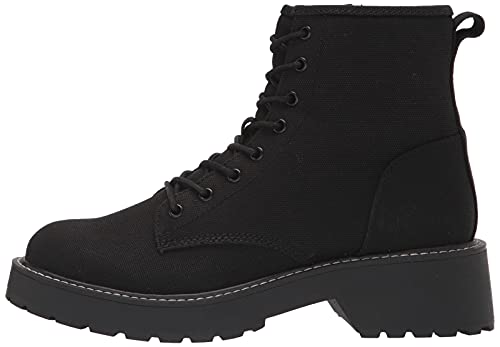 Madden Girl Women's Carra Hiking Shoe, Black Canvas, 8