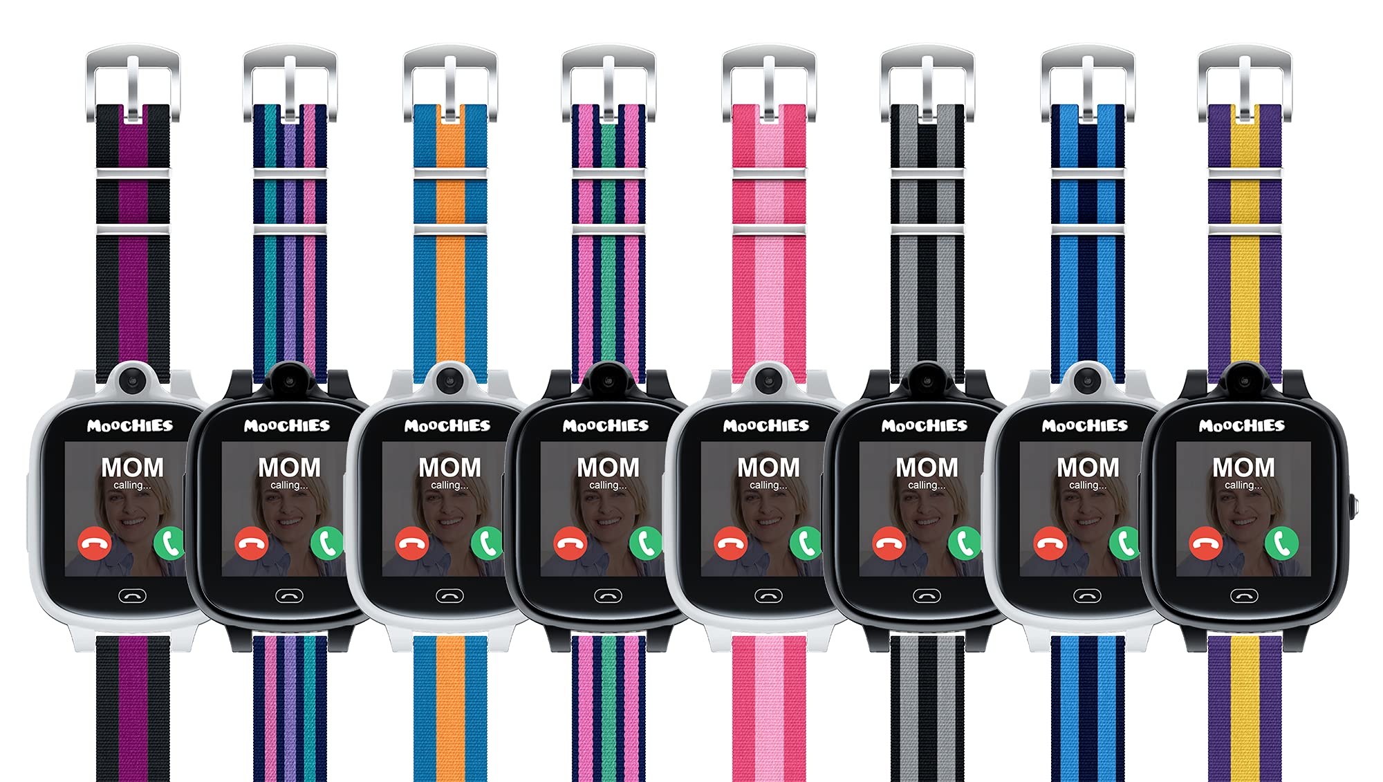 Moochies Swappable Straps Phone for Kids (Purple & Yellow)