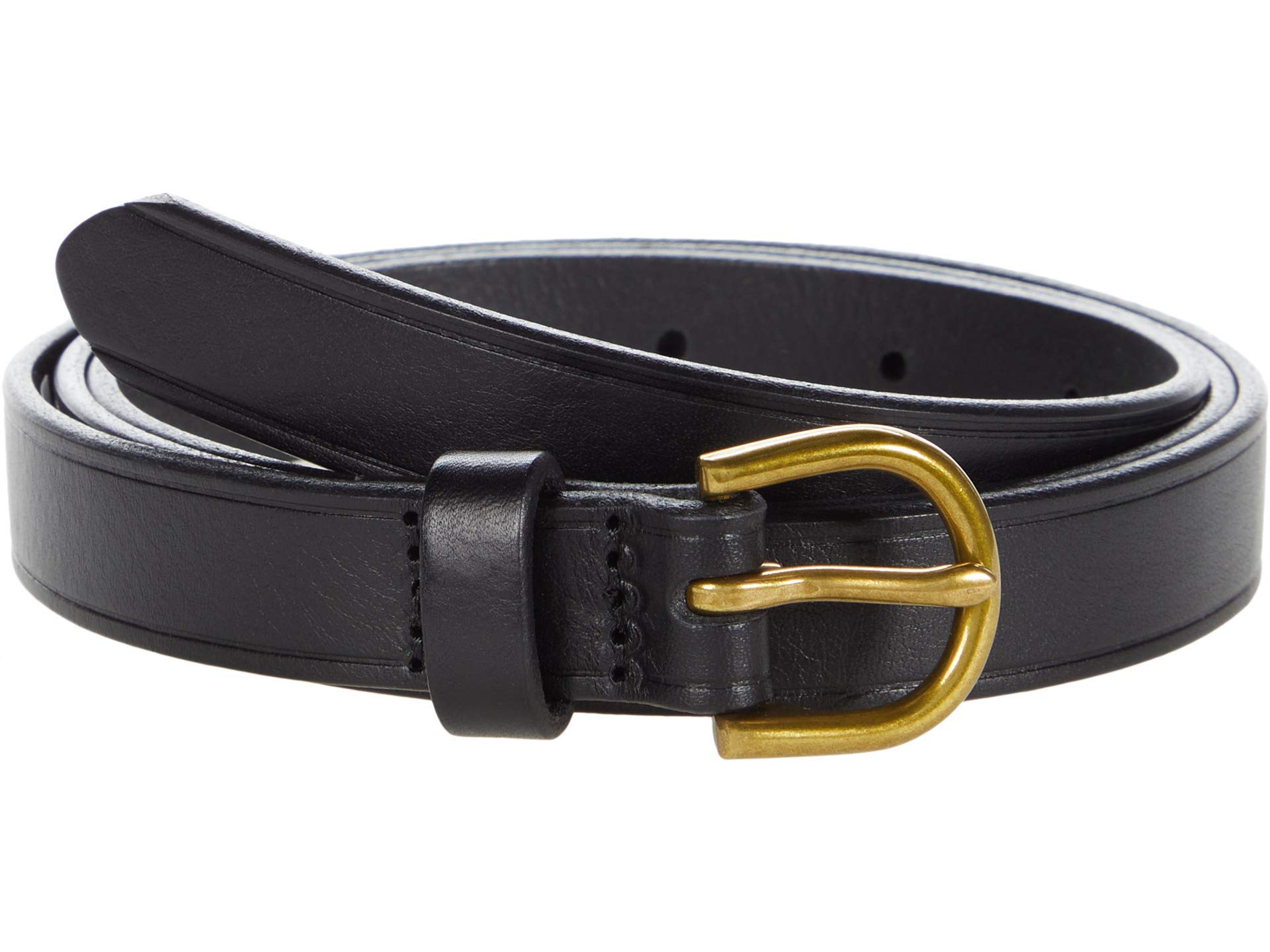 Madewell Skinny Perfect Leather Belt True Black MD