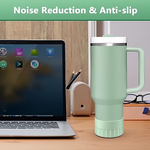 WUQID Creative Cylindrical Textured Silicone Boot for 30oz 40oz Stanley Water Bottles Tumbler Anti-Slip Bottom Sleeve Cover Bumper