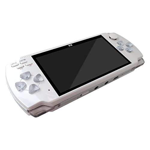 Retro Classic Video Game Console Portable Mini Handheld 128Bit 8GB 4.3 Inch LCD Kids Game Player Built-in 10000 Games Consola(White), US Ship