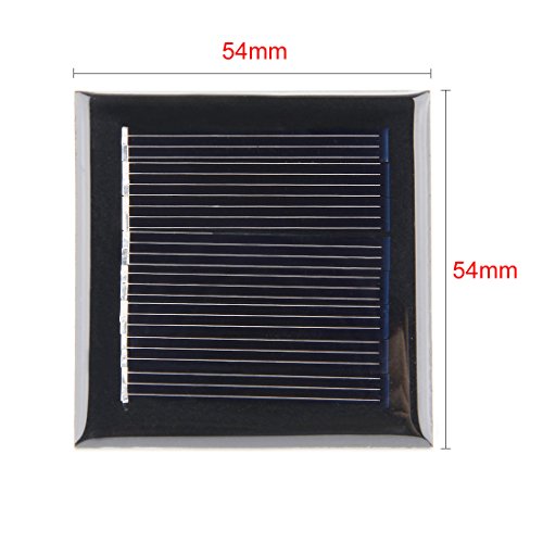 uxcell 5Pcs 2V 50mA Poly Mini Solar Cell Panel Module DIY for Light Toys Charger 54mm x 54mm