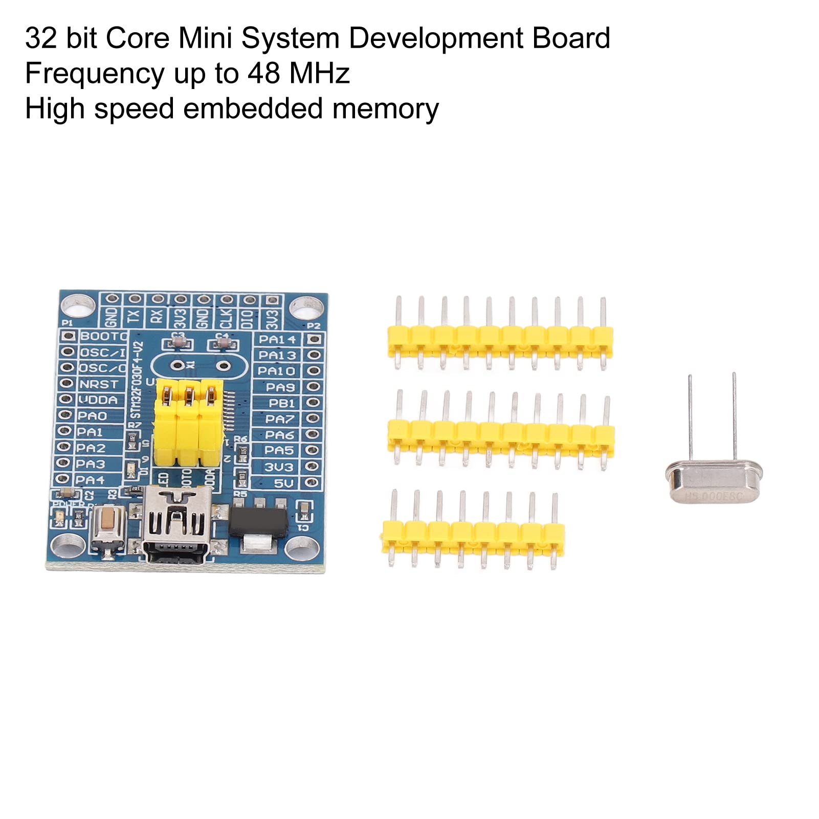 Stm32F030F4P6 System Development Board, Core System Learning Board with USB Port, 32 Bit 48Mhz Core System Learning Board with USB Port for DIY Electronic Equipment