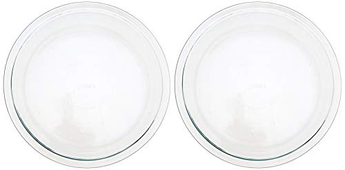 Pyrex 6001003 Glass Bakeware Pie Plate 9" x 1.2" Pack of 2, 5.2, Clear
