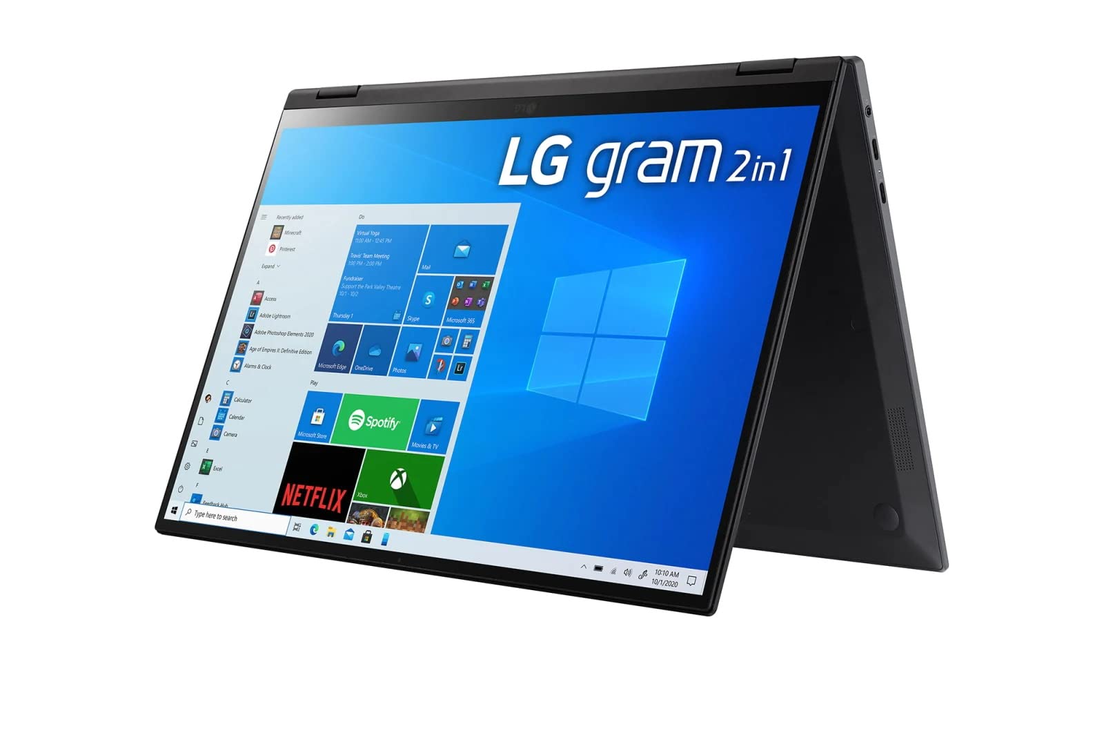 LG Gram 16 2-in-1 Laptop, Intel 4-Core i7-1165G7, 16" WQXGA IPS Touchscreen, Intel Iris Xe Graphics, 16GB LPDDR4 1TB SSD, Backlit Keyboard, Fingerprint, Thunderbolt 4, Wi-Fi 6, Win10 Pro