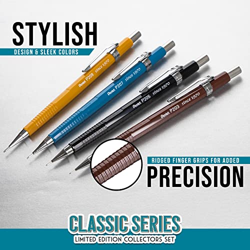 Pentel Sharp Limited Edition, Classic Colors Box Set (0.3, 0.5, 0.7, 0.9mm) (P200CLBXSET)