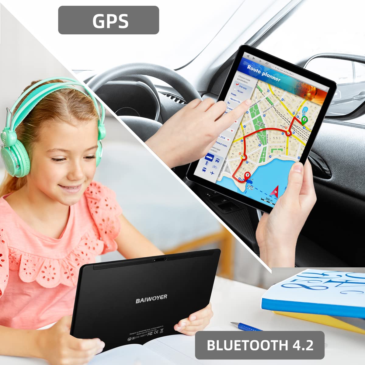 Tablet 10.1 inch Android 11 Tablet Latest Update Octa-Core Processor with 64GB ROM+4GB RAM Storage, Dual 13MP+5MP Camera, WiFi, Bluetooth, GPS, 512GB Expand Support, IPS Full HD Display WiFi Tablet