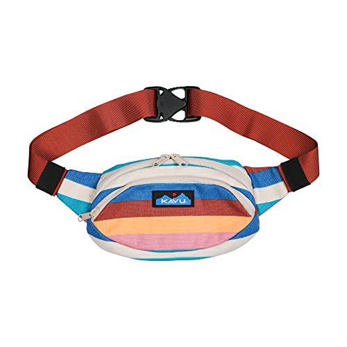 KAVU Canvas Spectator Belt Bag Hip Fanny Pack - Sweet Stripe