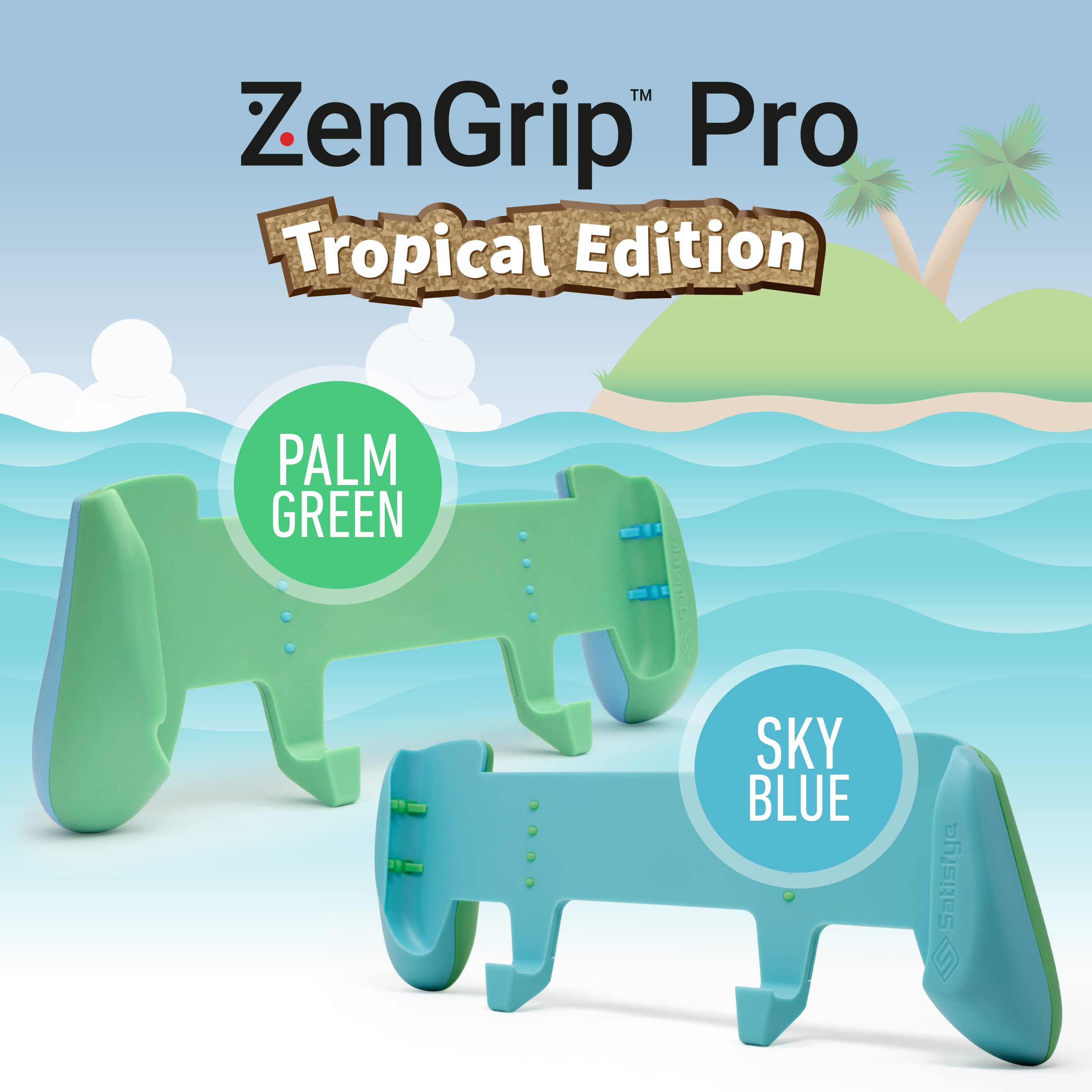 Satisfye - ZenGrip Pro Gen 3 OLED, a Switch Grip Compatible with Nintendo Switch - Comfortable & Ergonomic Grip, Joy Con & Switch Control. #1 Switch Accessories Designed for Gamers (Blue)