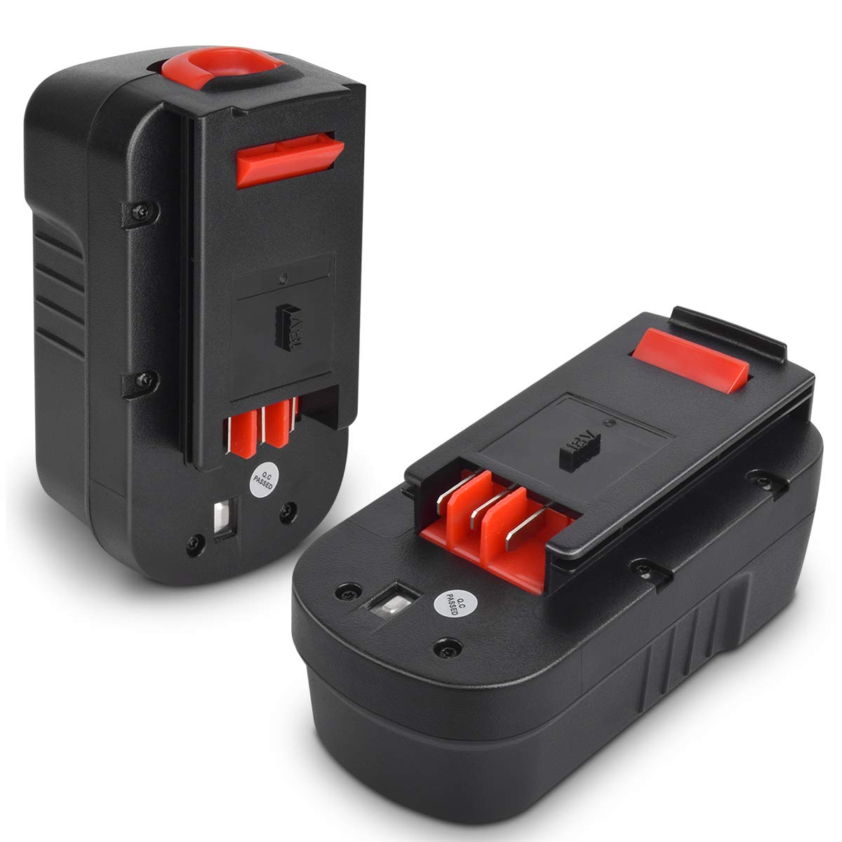 KeenPower 2 Pack HPB18 3.8Ah Ni-Mh Battery Black and Decker 18V Battery Replacement for HPB18 HPB18-OPE 244760-00 A1718 FS18FL FSB18 Firestorm Batteries for All B&D 18V Battery Replacement