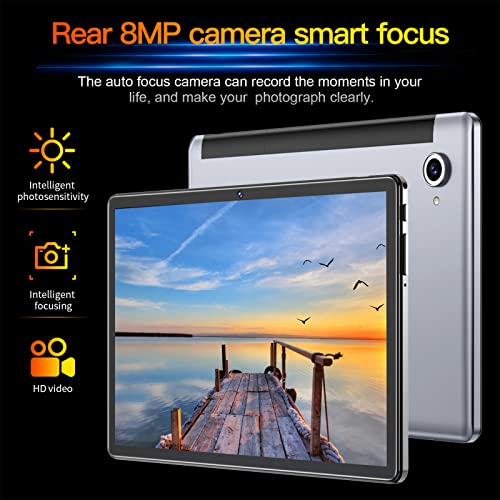 Tablet Android 10.0 Operating System 10.1-inch HD Display Quad Core Processor 2GB RAM and 32GB ROM TF Expansion Support Built-in WiFi Bluetooth GPS Tablet