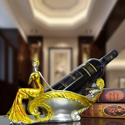 ZYZMH Beauty Wine Rack Home Accessories Resin Crafts Decoration Living Room Wine Cabinet Decoration