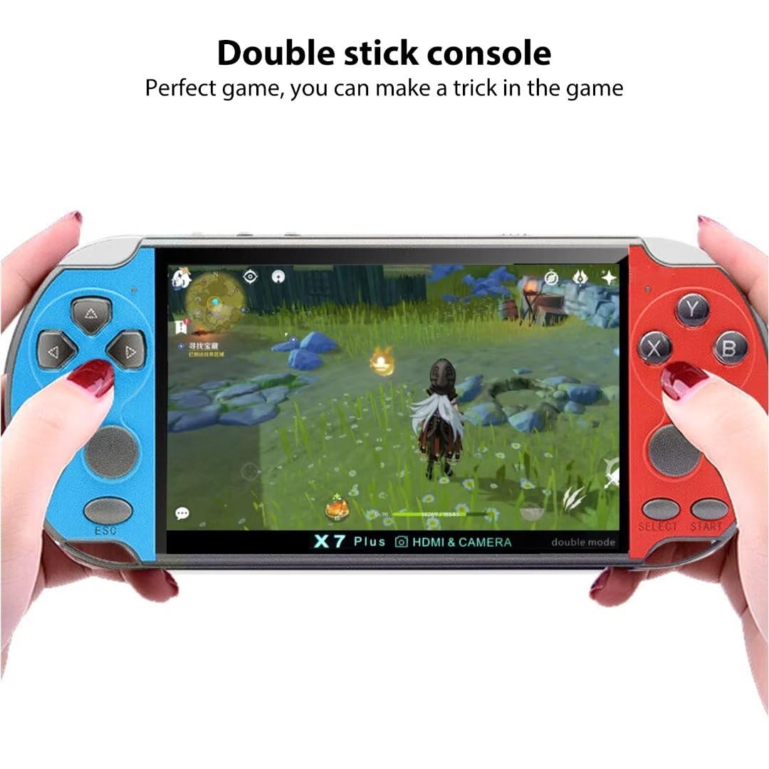 Retro Portable Mini Handheld Video Game Console 8-Bit 5.1Inch Color LCD Kids Color Game Player Built-in 1000+ Games