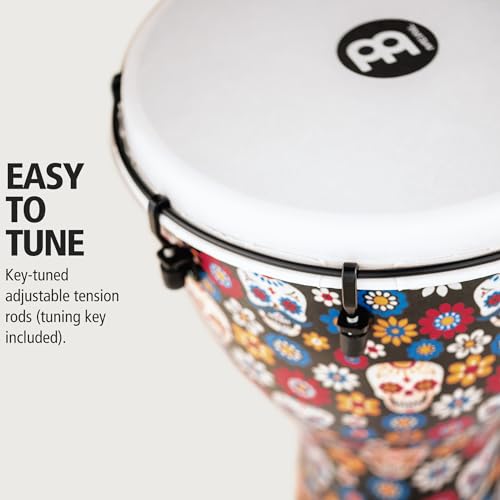 Meinl Percussion Djembe Hand Drum Circle Instrument with Synthetic Shell and Head, Alpine Series β NOT Made in China β Easy Tuning, 2-Year Warranty (ADJ12-SI)