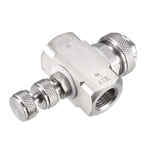 uxcell Air Atomizing Nozzle, 1/4BSPT Misting Low Pressure Siphon Fan-Shape Spray Tip