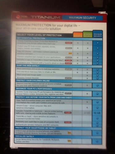 Trend Micro Titanium Maximum Security 2012 - 3 Users (3 PC, 1 Mac)