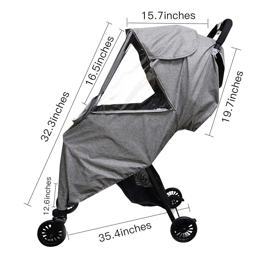 Lion Paw Stroller Rain Cover Travel Weather Shield Universal with Air Holes EVA Window, for Pushchairs Accessories Strollers Raincoat