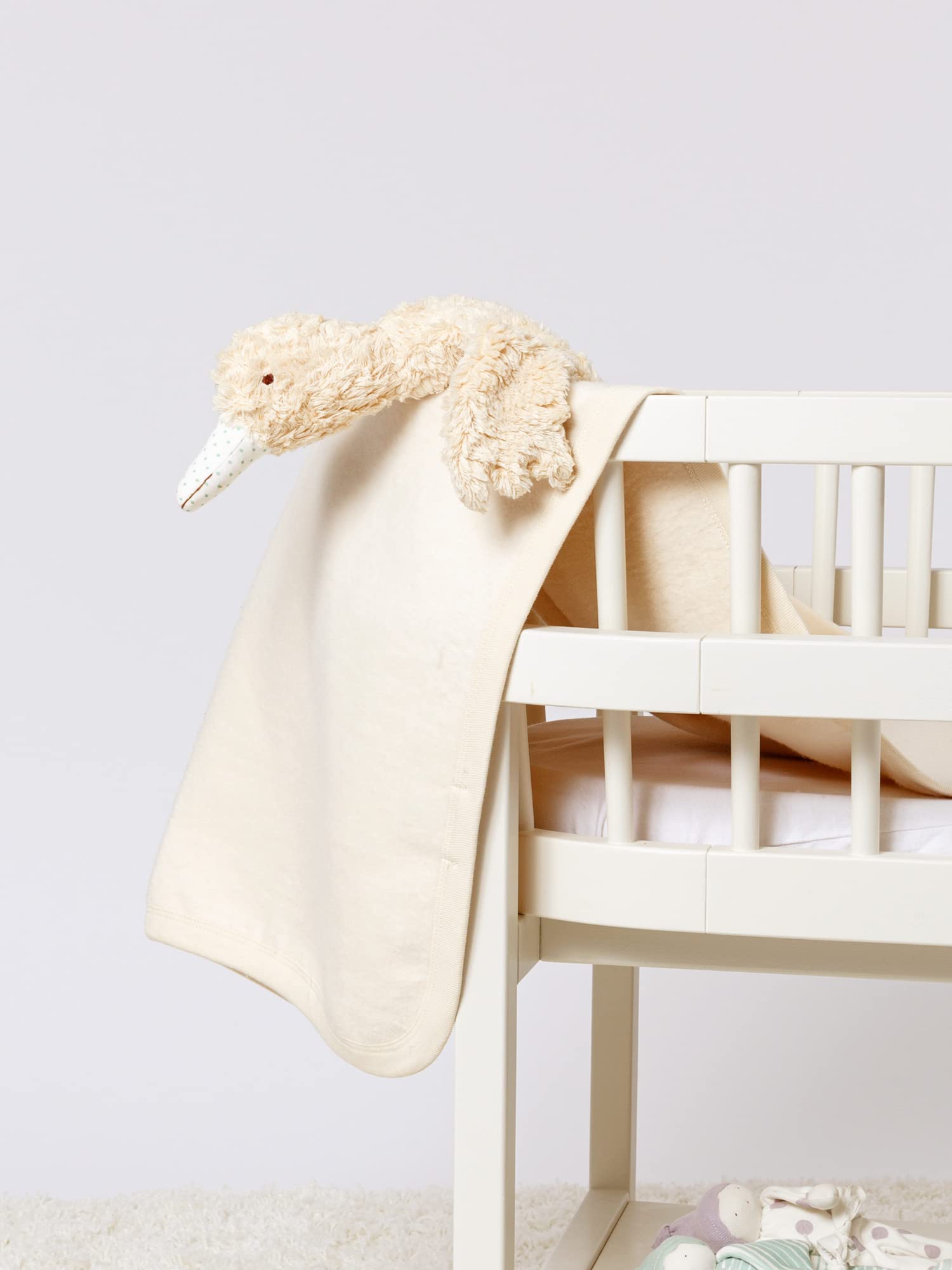 Under the Nile Organic Cotton Flat Sherpa Snuggle Goose Toy Abigail, Size 20"