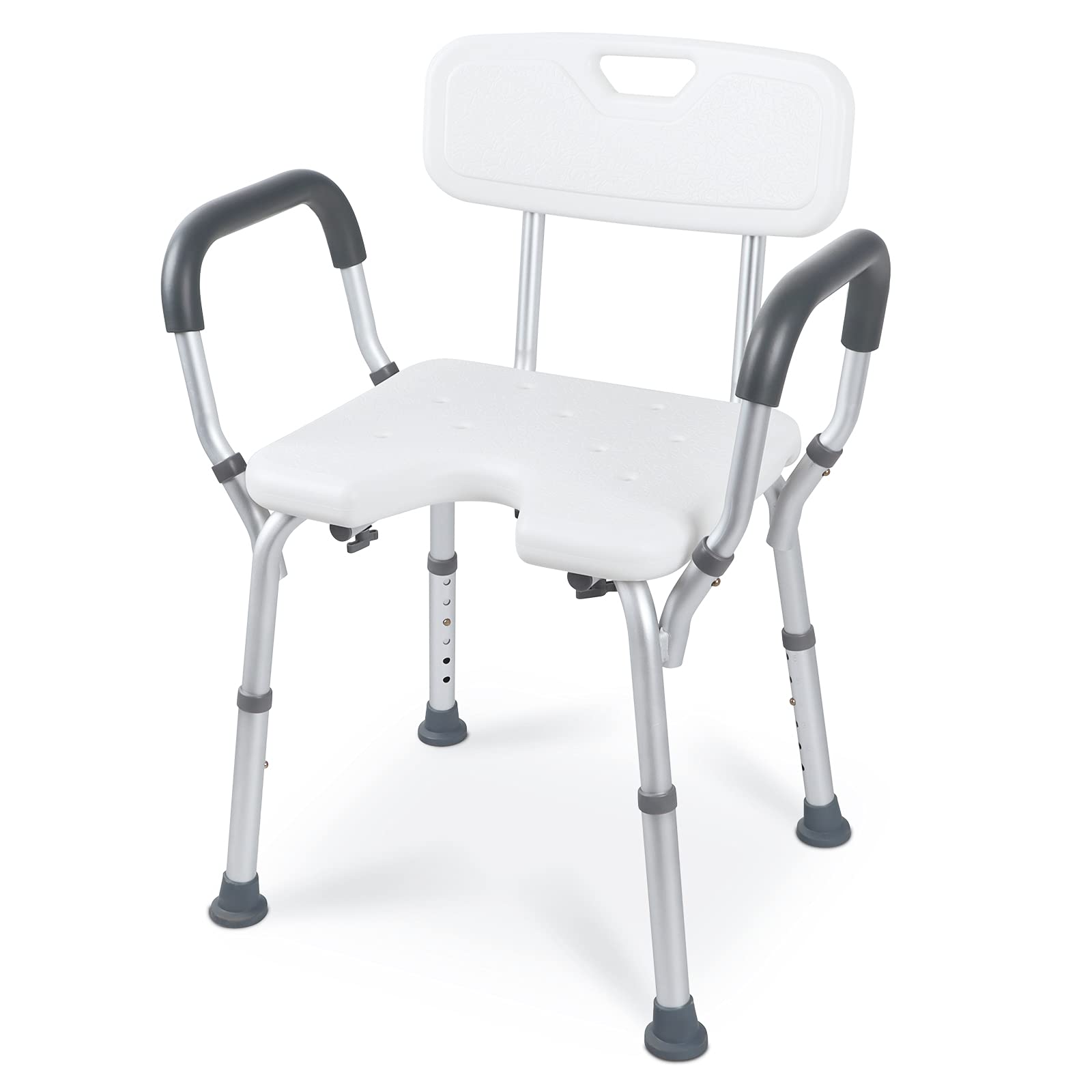 Shower Bath Chair Tool-Free Assembly Spa Bathtub Shower Lift Chair, Portable Bath Seat, Adjustable Shower Bench, White Bathtub Lift Chair with Arms… (2) (1 Shower Chairs)