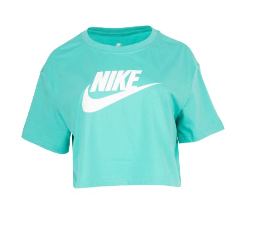 Nike Women's Sportswear Essential Cropped T-Shirt (as1, Alpha, x_l, Regular, Regular, X- Large, Washed Teal)