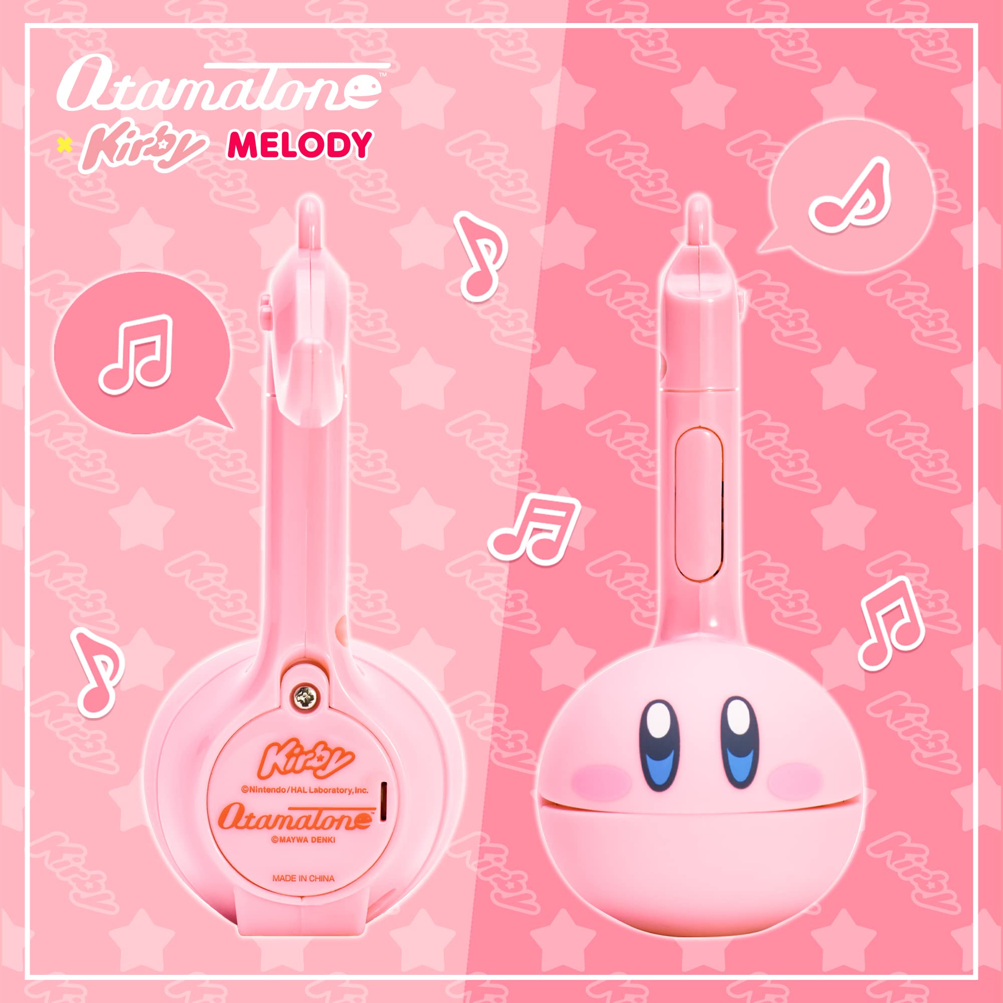 Otamatone Electronic Musical Instrument Portable Synthesizer Kirby Regular + Melody 2 Piece Bundle
