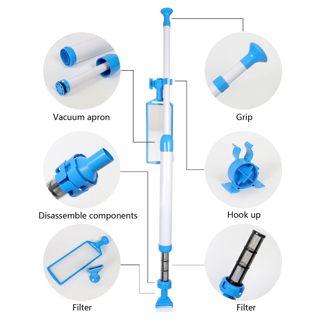Poolzilla Spa Wand for Cleaning Pools and Spas, Comes with 3 Interchangeable Nozzles, Collect Dirt, Debris & More