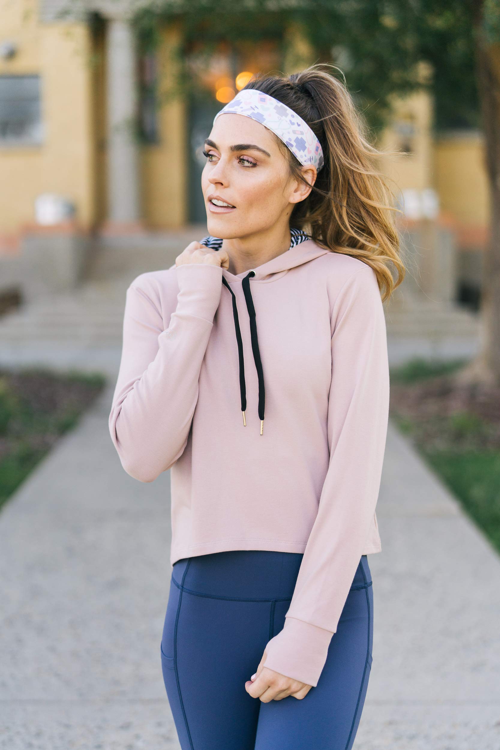 Maven Thread Women's 2" Wide Non Slip Sweat-Wicking Headband for Exercise and Yoga, 2-Pack (Nightingale)
