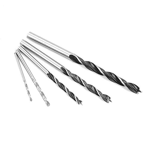 YAGSUW Hand Drill Bits Set 7 in 1 Manual Tool Pin Vises with Chuck Key & 5pcs Twist Drill Bits for Wood, Jewelry, Delicate Manual Work, Electronic Assembling and Model Making, DIY Drilling