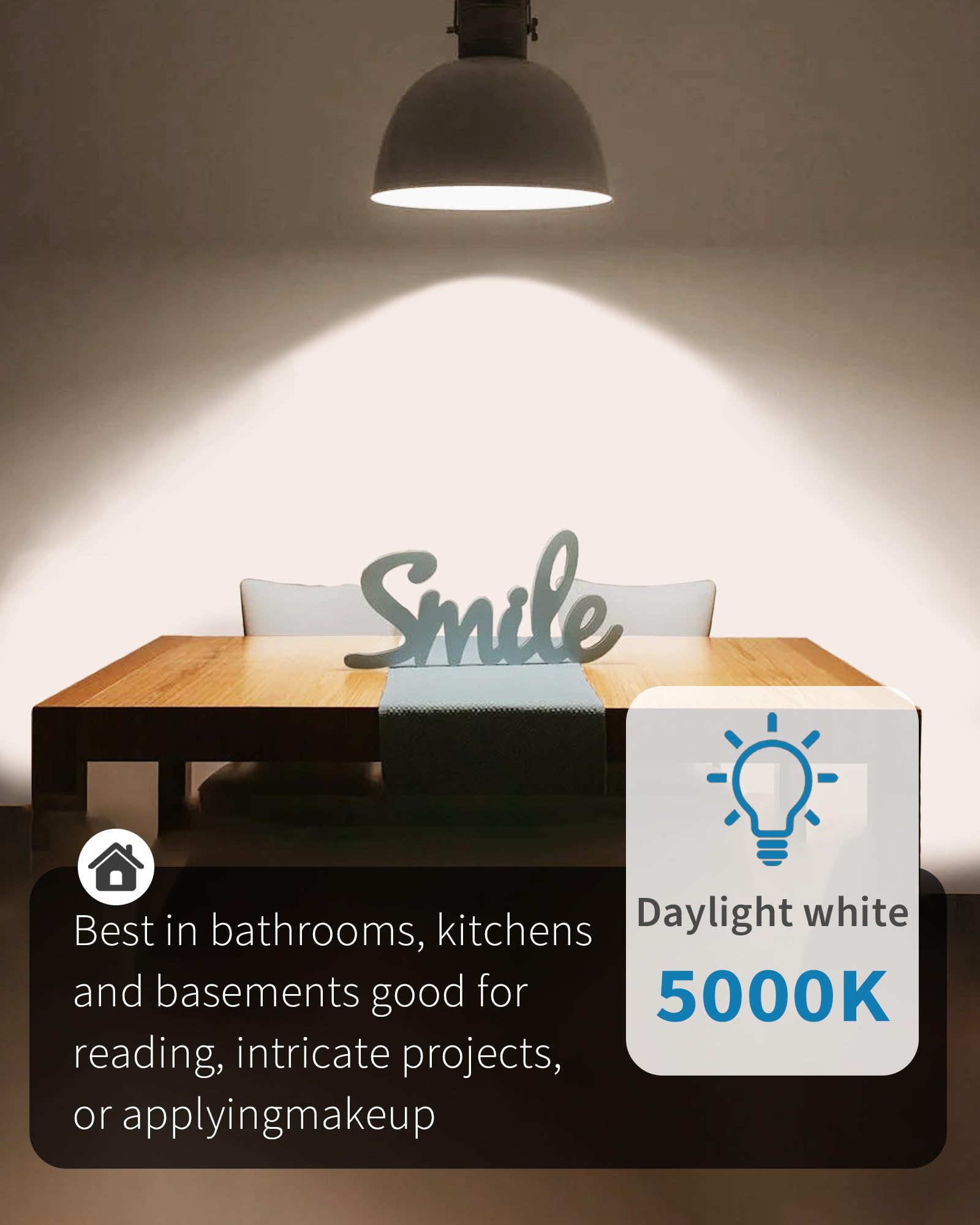 TJOY LED Light Bulbs, 100 Watt Equivalent A19, 5000K Daylight LED Bulbs, 15W Bright White Light Bulbs, Energy Saving Light Bulb with E26 Standard Base, 1500 Lumens Non Dimmable Lamp Bulb, 12 Pack