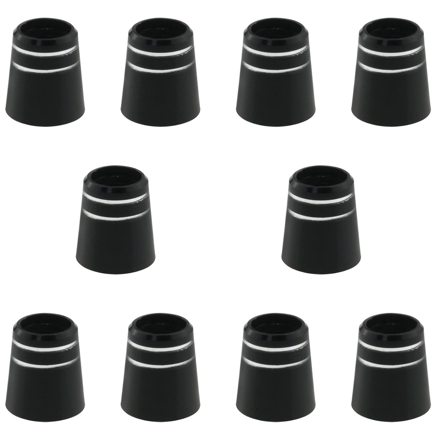 MTQY Golf Ferrule 10PCS Golf Iron Ferrules with Double Silver Rings for 0.335 Iron Shaft