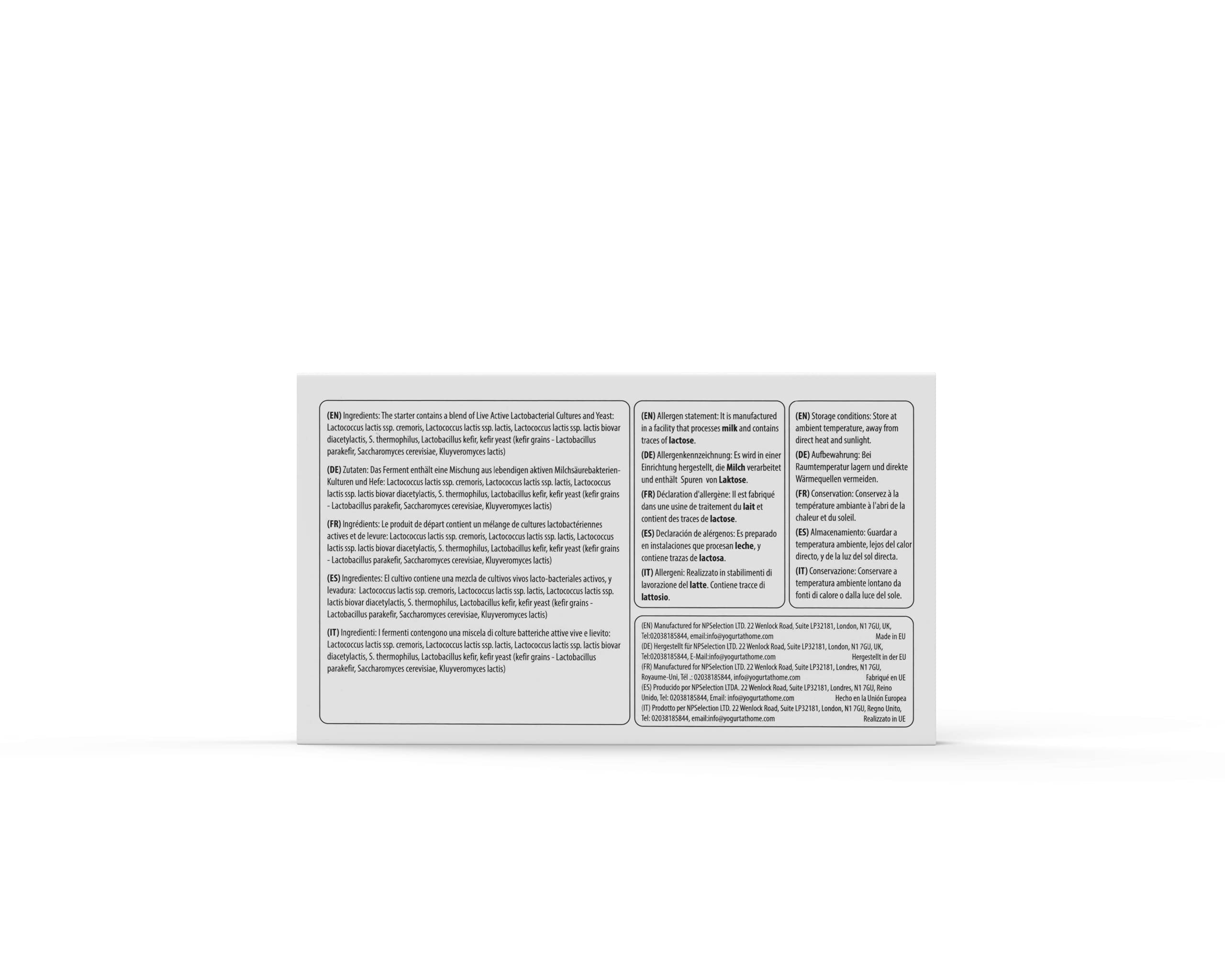 Kefir Starter Cultures - Pack of Freeze-Dried Culture Sachets For Creamy and Mild Milk Kefir (12 sachets)