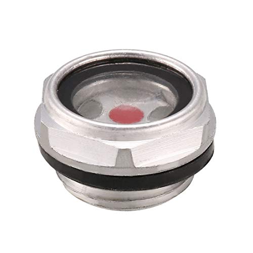 uxcell Oil Liquid Level Gauge Sight Glass G1/2 Male Threaded Aluminum Alloy Air Compressor Fittings with O-ring