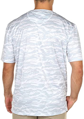 Mens Reel-Tec Camo Short Sleeve Shirt Medium Gray camo