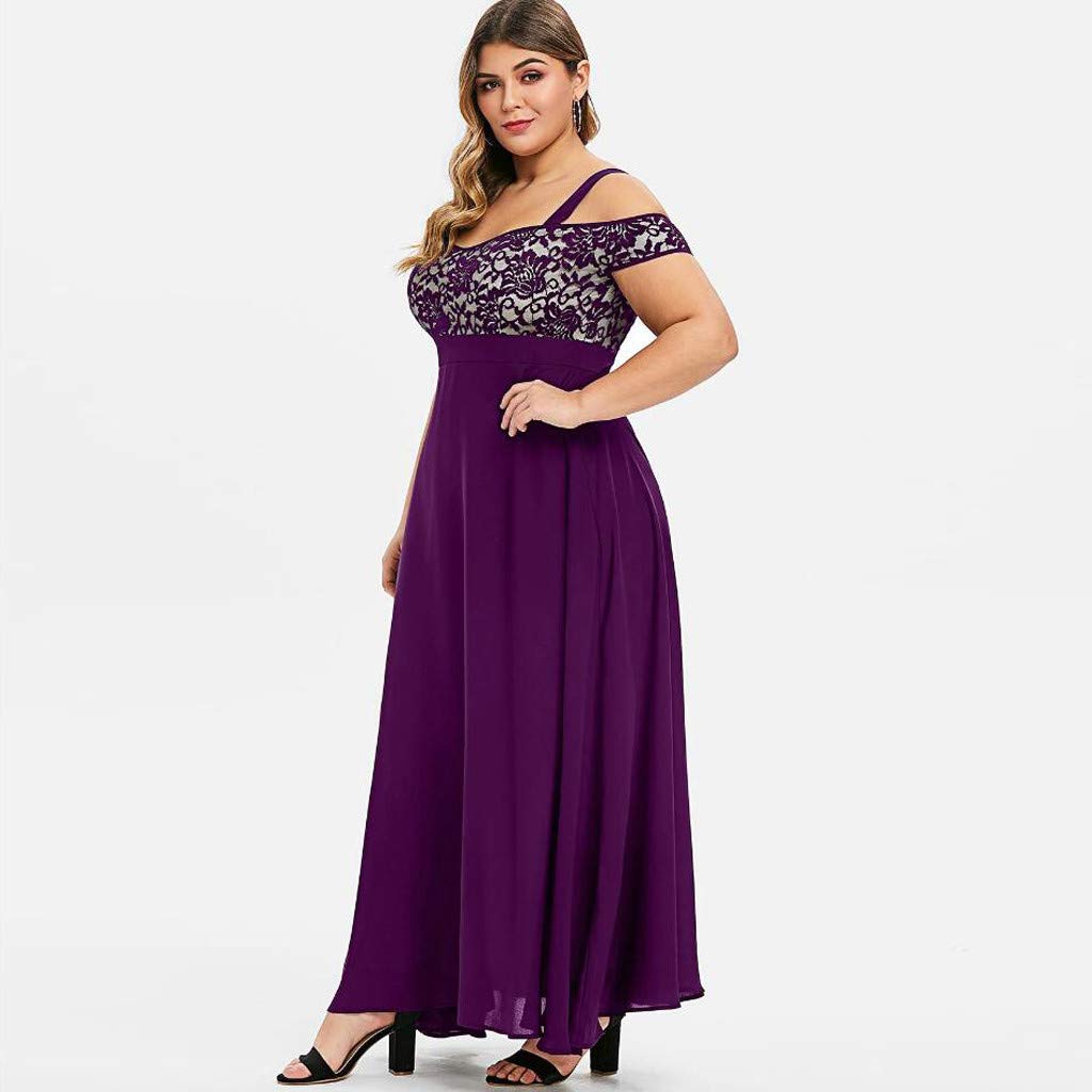 Plus Size Butterfly Pattern Maxi Dress for Women V-Neck Short Sleeve Swing Dress Patchowrk Split Long Dress
