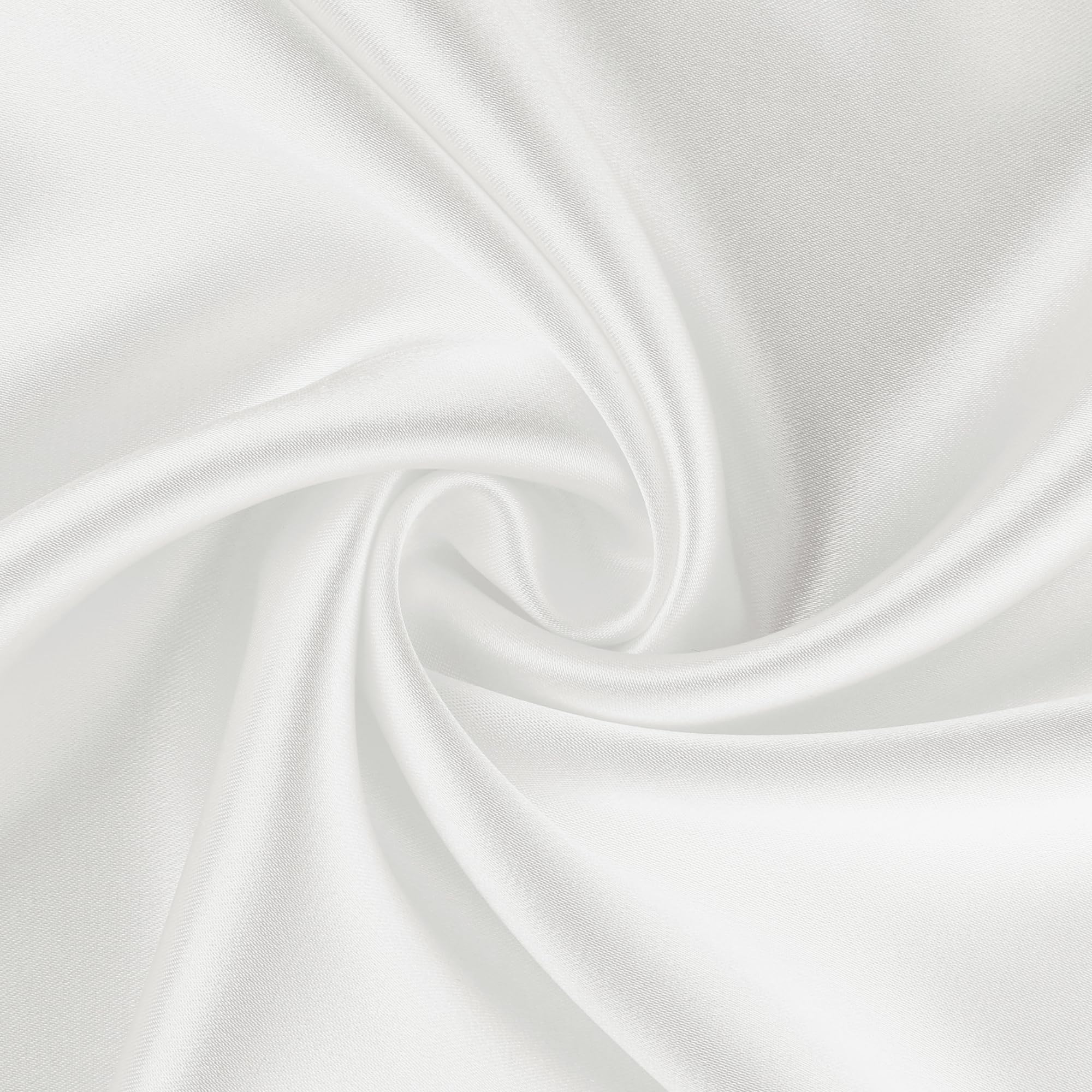 uxcell Satin Pillowcase for Hair and Skin with Hidden Zipper, Breathable and Soft Pillow Case with Sleep Mask, Set of 2 King (20"x36") White