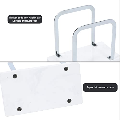Winmien Napkin Holder, Paper Towel Dispenser with Marble Base for Kitchen Countertops.(Chrome)