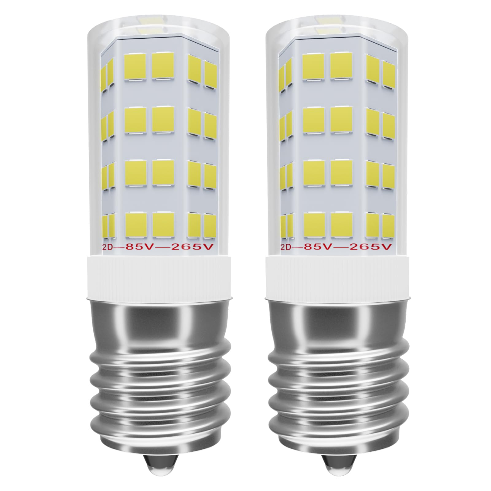 LCMLA (2PCS E17 LED Bulb 5304517886 Replacement for Frigidaire Kenmore Electrolux Refrigerator Light Bulb 5304498578 KEI D28a KEL2811 3.8W White 6000K 85V -265V Freezer Lamp