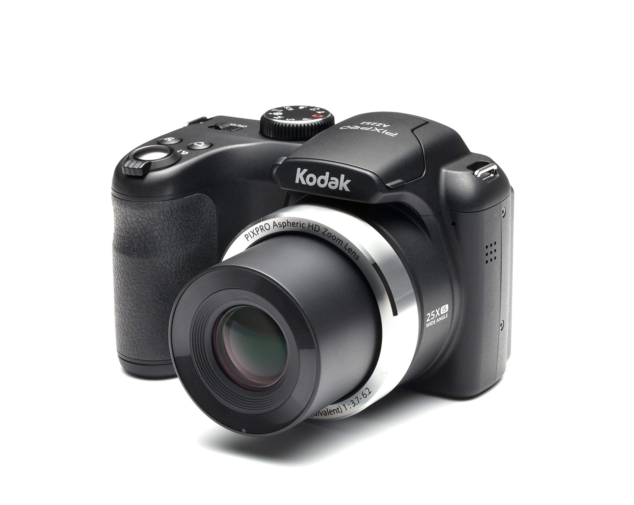 Kodak PIXPRO AZ252 Point & Shoot Digital Camera with 3โ LCD, Black (Renewed)