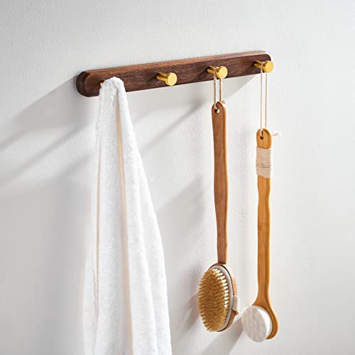 Wood Wall Mount Hooks, Modern Coat Hooks, Coat Rack Wall Mounted Hangers for Clothes, Keys, Plants, Towels, Wooden Hat Hooks for Entryway, Bathroom