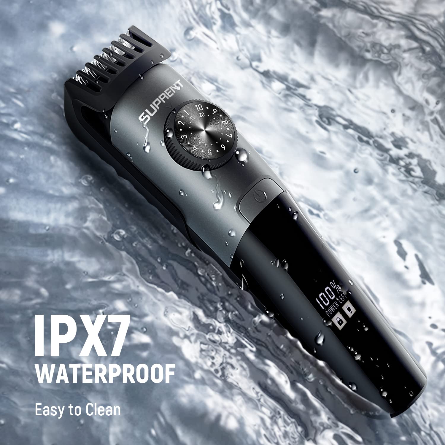 SUPRENT Beard Trimmer for Men Waterproof & Professional Hair Clippers for Men