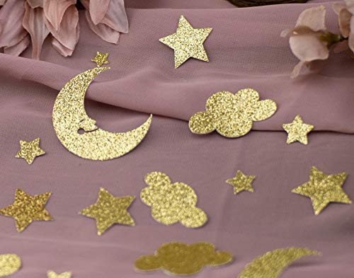 Twinkle Twinkle Little Star Baby Shower, Star Confetti, Moon Confetti, Moon and Stars Baby Shower