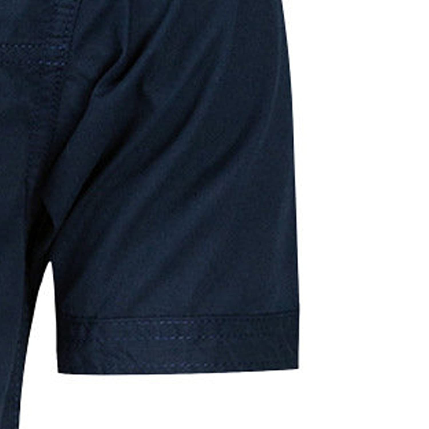 Men's Military Short Sleeve Cargo Shirt Button Down Tactical Dress Shirts Slim Fit Casual Pockets Work Shirts (Navy blue,Small)