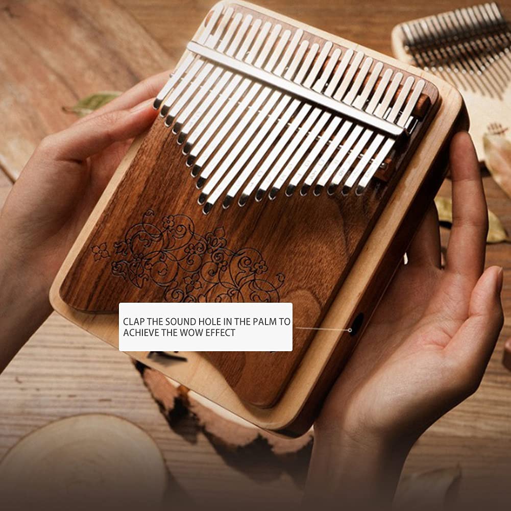 SDGH 21 Keys Tap The Sides to Make a Sound Thumb Piano Finger Wooden Musical Instrument for Beginner