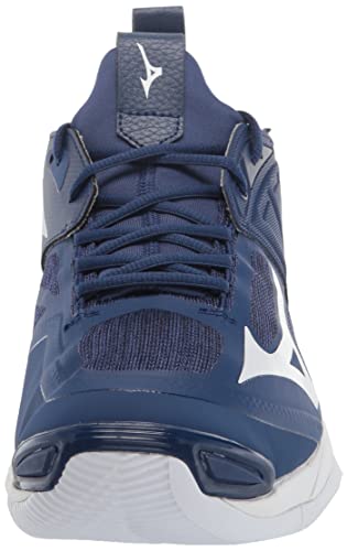 Mizuno Women's Wave Momentum 2 | Women's Indoor Volleyball Shoe | Navy/White | US Women's 7.5