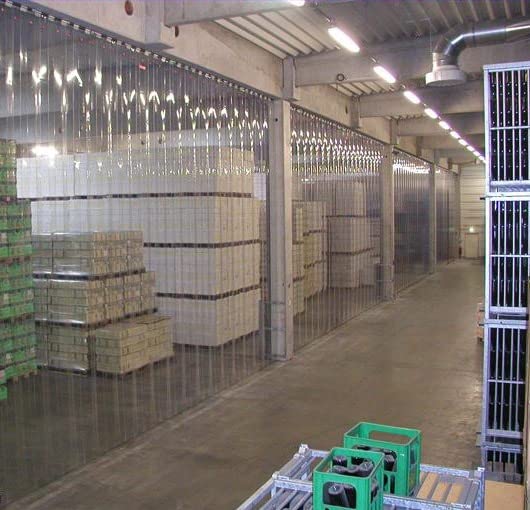 Strivide - Vinyl Plastic Strip Curtain Door Kit 120 in. (10 ft) Width x 120 in. (10 ft) Height Low Temp 12 in. Strips with 100% Overlap