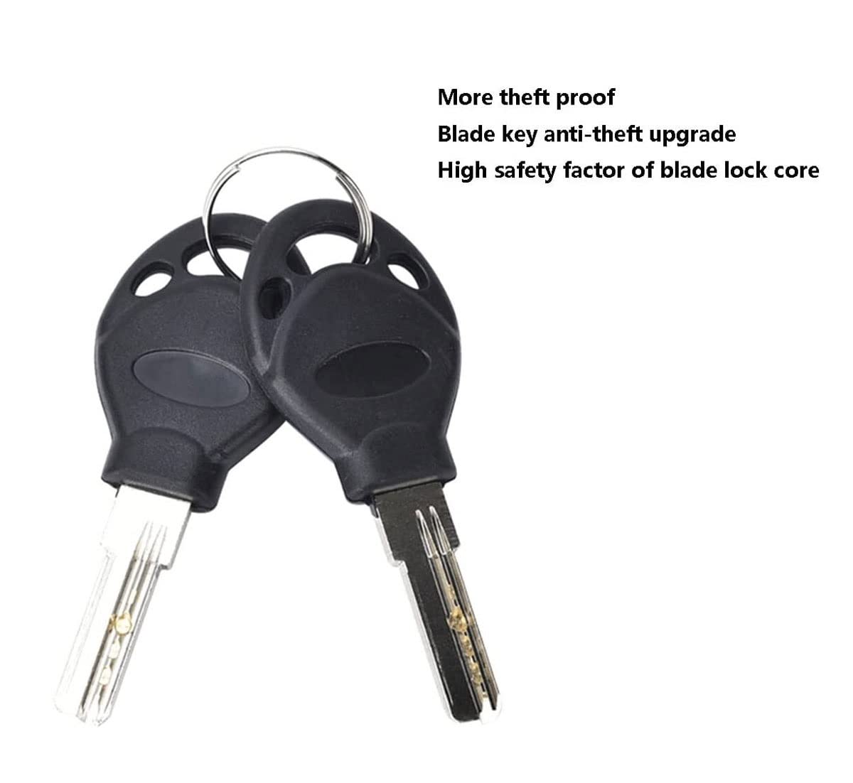 LYHELYJ Bicycle Lock 12mm Cable Lock,Bike Lock Cable,with 2 Keys and Metal Cable Bicycle Lock, Safe Combination with Mounting Bracket,for Bike, Electric Bike, Skateboards, Strollers, Lawnmowers