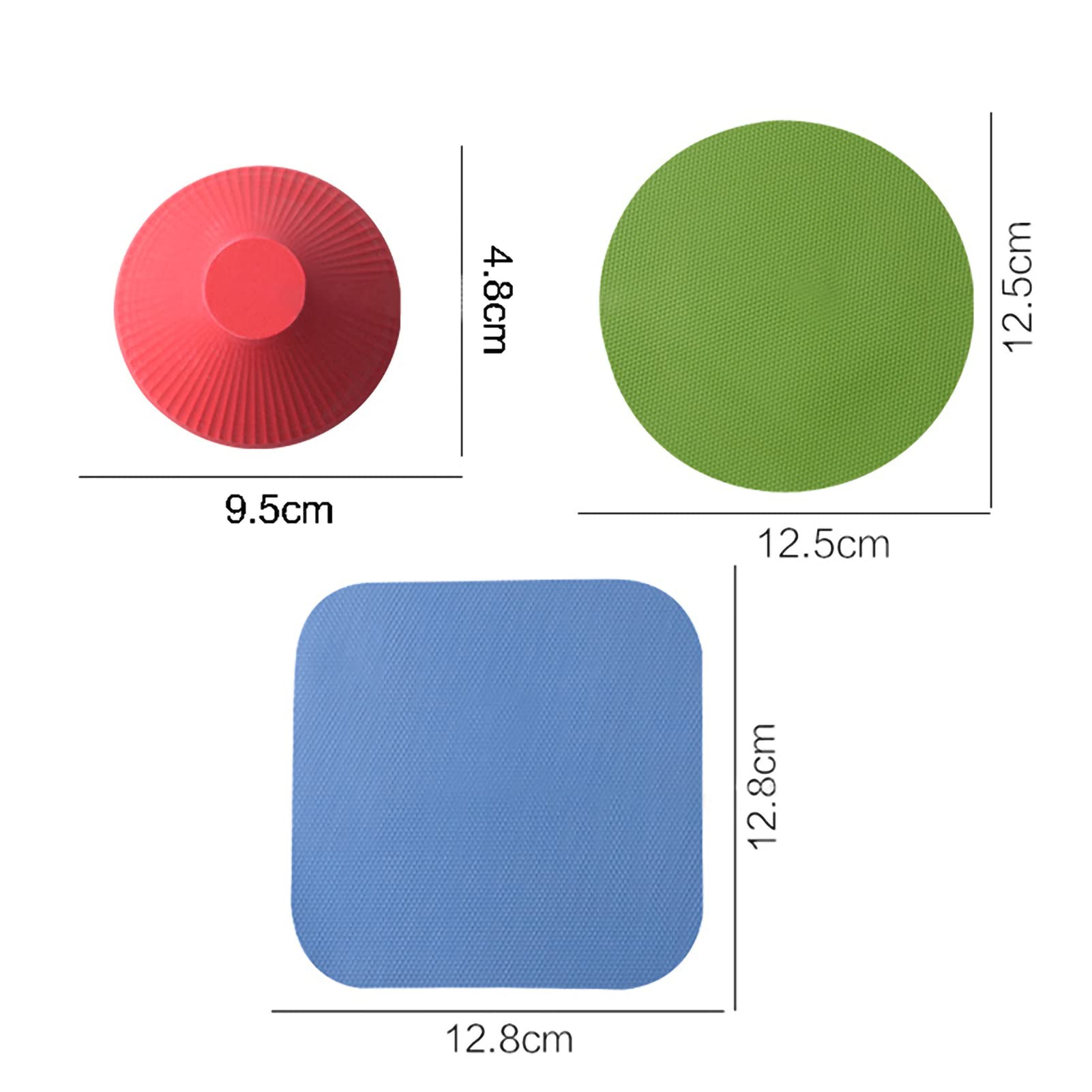 porfeet 3Pcs Jar Opener Gripper Pads, Multi-Purpose Round Gripper Pad Bottle Caps Kitchen Jar Opener, Bottle Lid Openers for Seniors Kids Women (2 set)