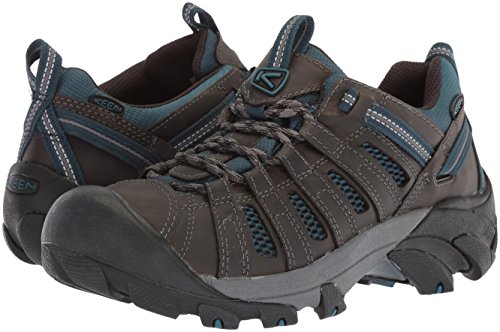 KEEN Men's Voyageur Low Height Breathable Hiking Shoes, Alcatraz/Legion Blue, 12
