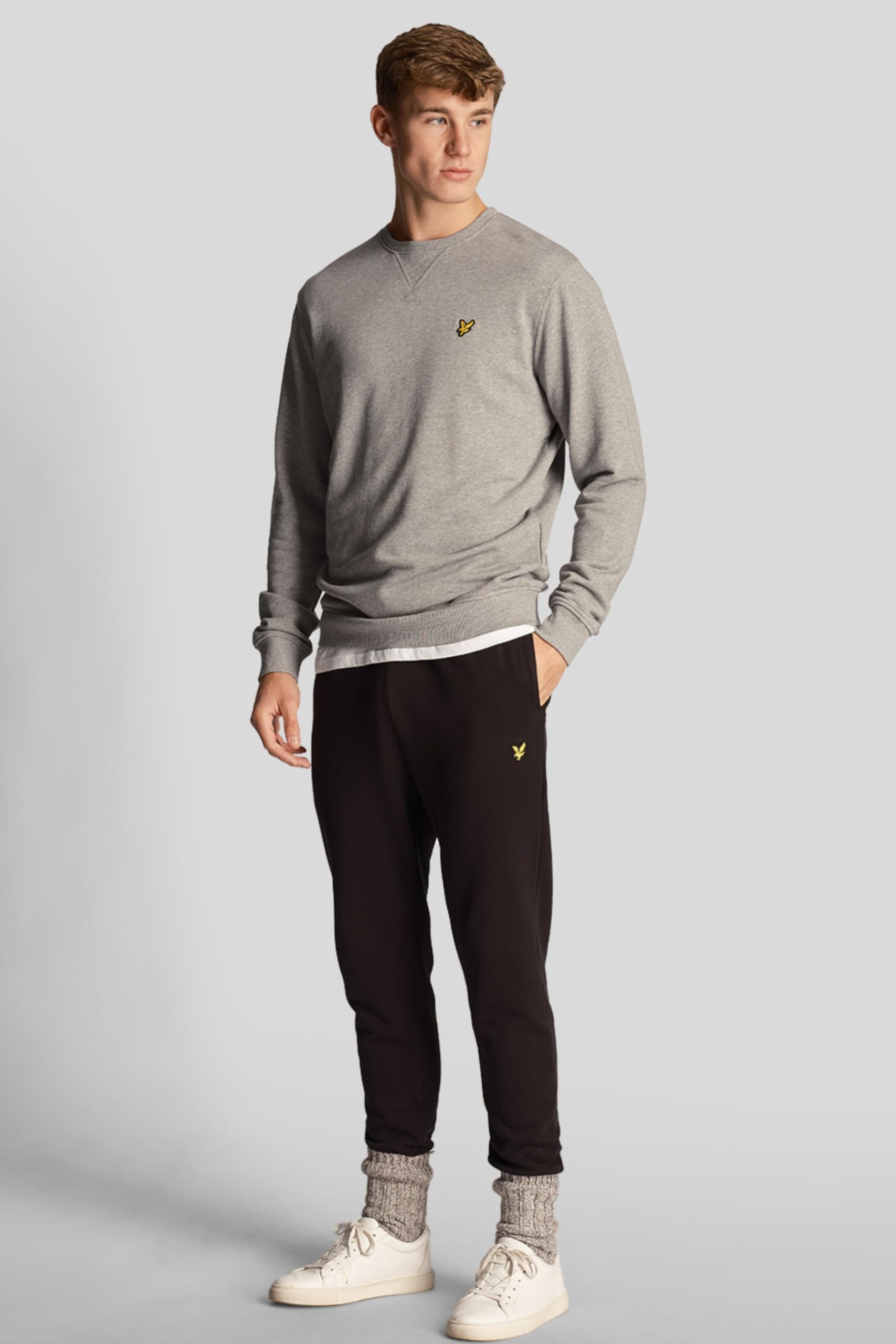 Lyle & Scott Men's Logo Sweatshirt, Grey, L
