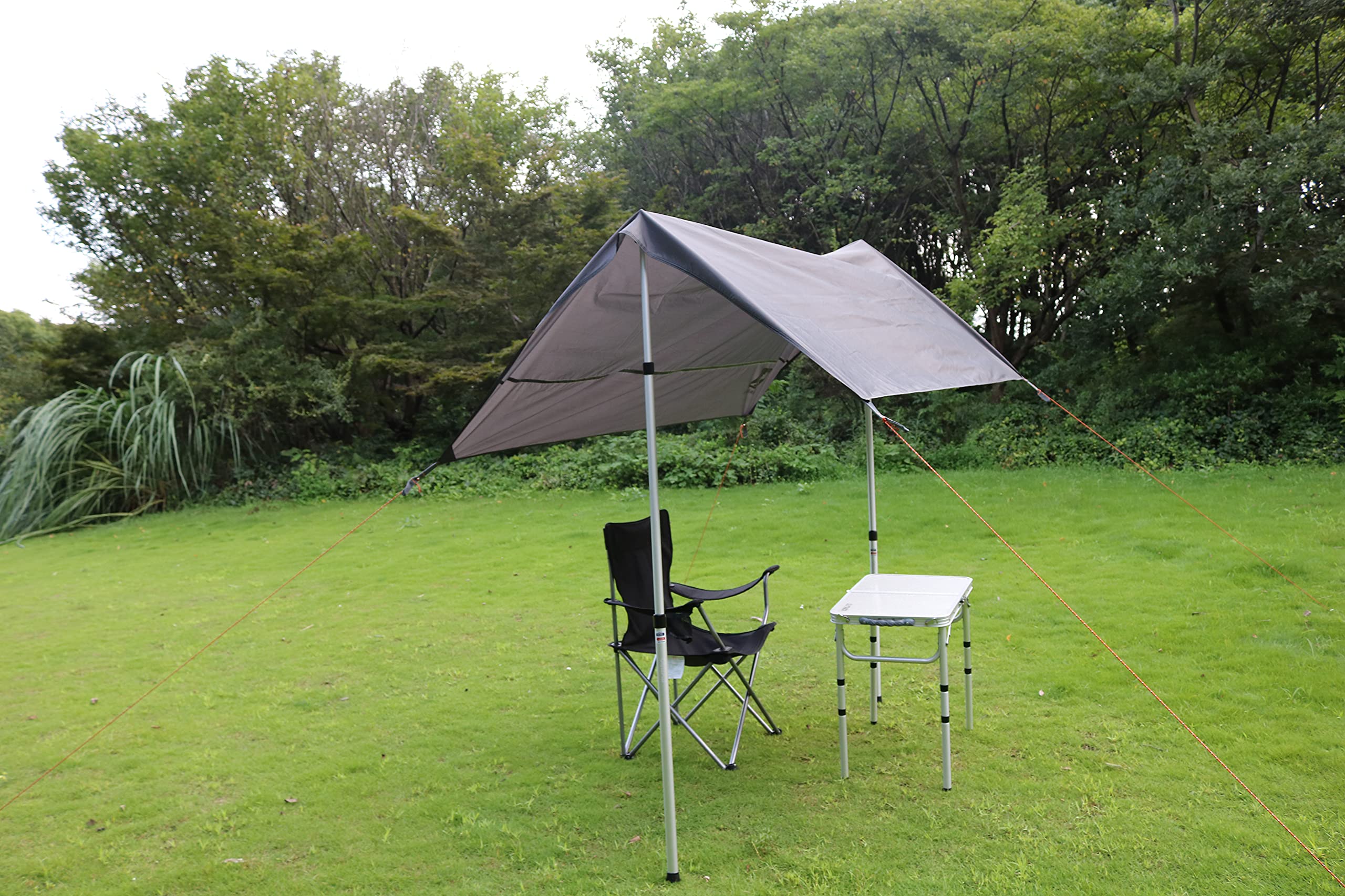 Olytamxi Tarp Poles Adjustable Set of 2,Aluminum Telescoping Camping Tent Poles for Tarp Canopy Shelter Awning, 3-Sections